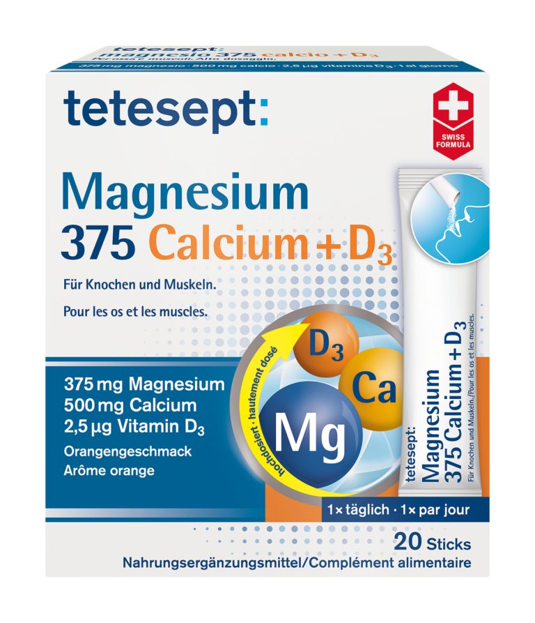 tetesept Magnesium 375 Calcium + D3 Sticks - Tetesept Schweiz